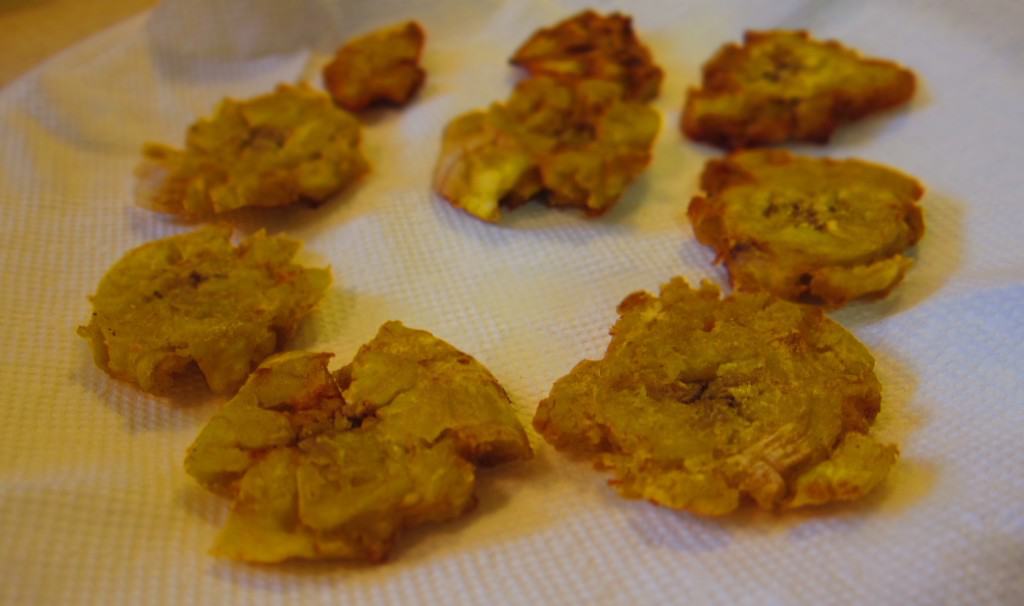 Tostones with Roasted Peach Tomatillo Salsa | Babaganosh