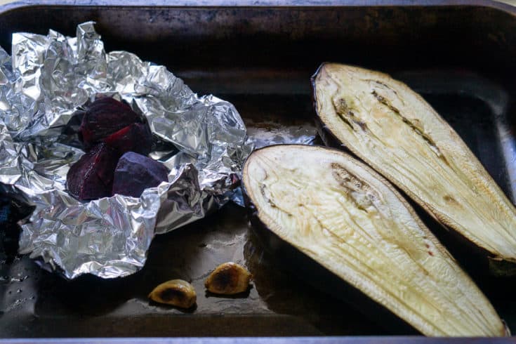 Beet Baba Ganoush Recipe (Roasted Eggplant Dip) | Babaganosh