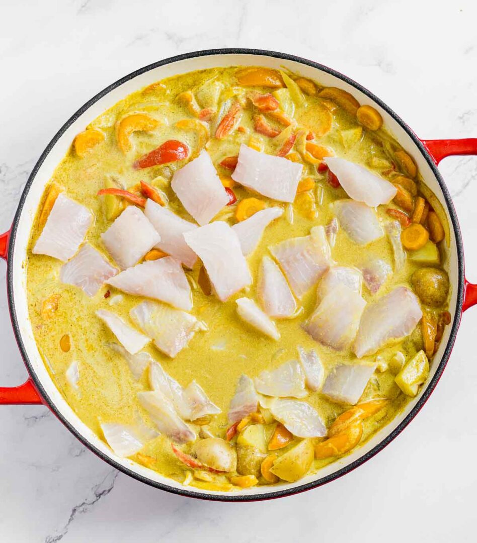 Thai Coconut Fish Curry with Veggies | Babaganosh