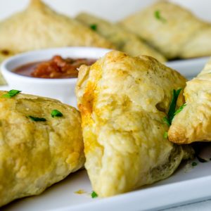 Cheesy Black Bean Puff Pastry Triangles | Babaganosh