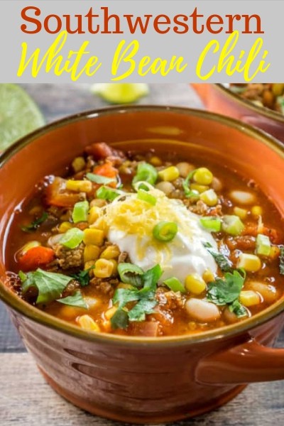 Quick and Easy Southwest Chili with Ground Beef and White Beans ...