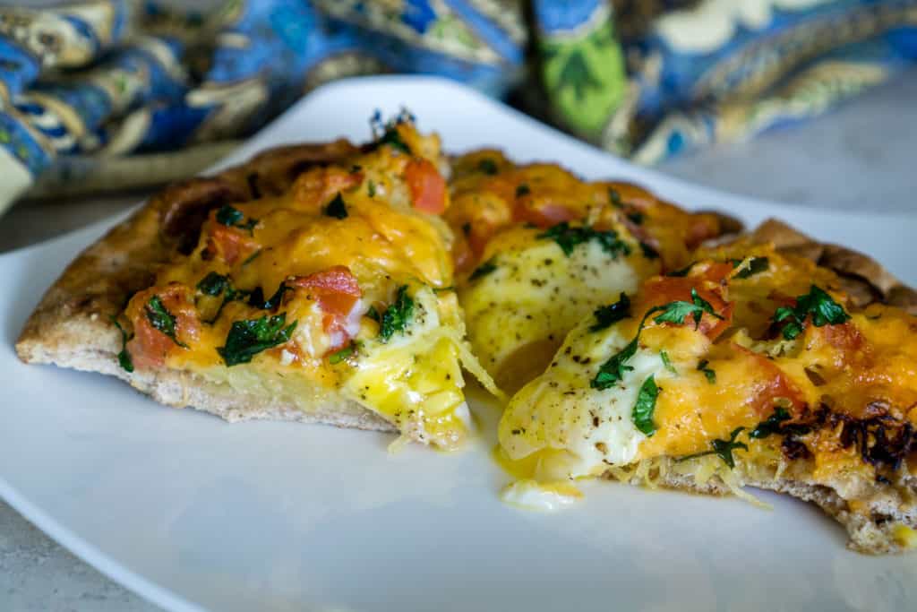 Veggie-Loaded Breakfast Flatbread | Babaganosh