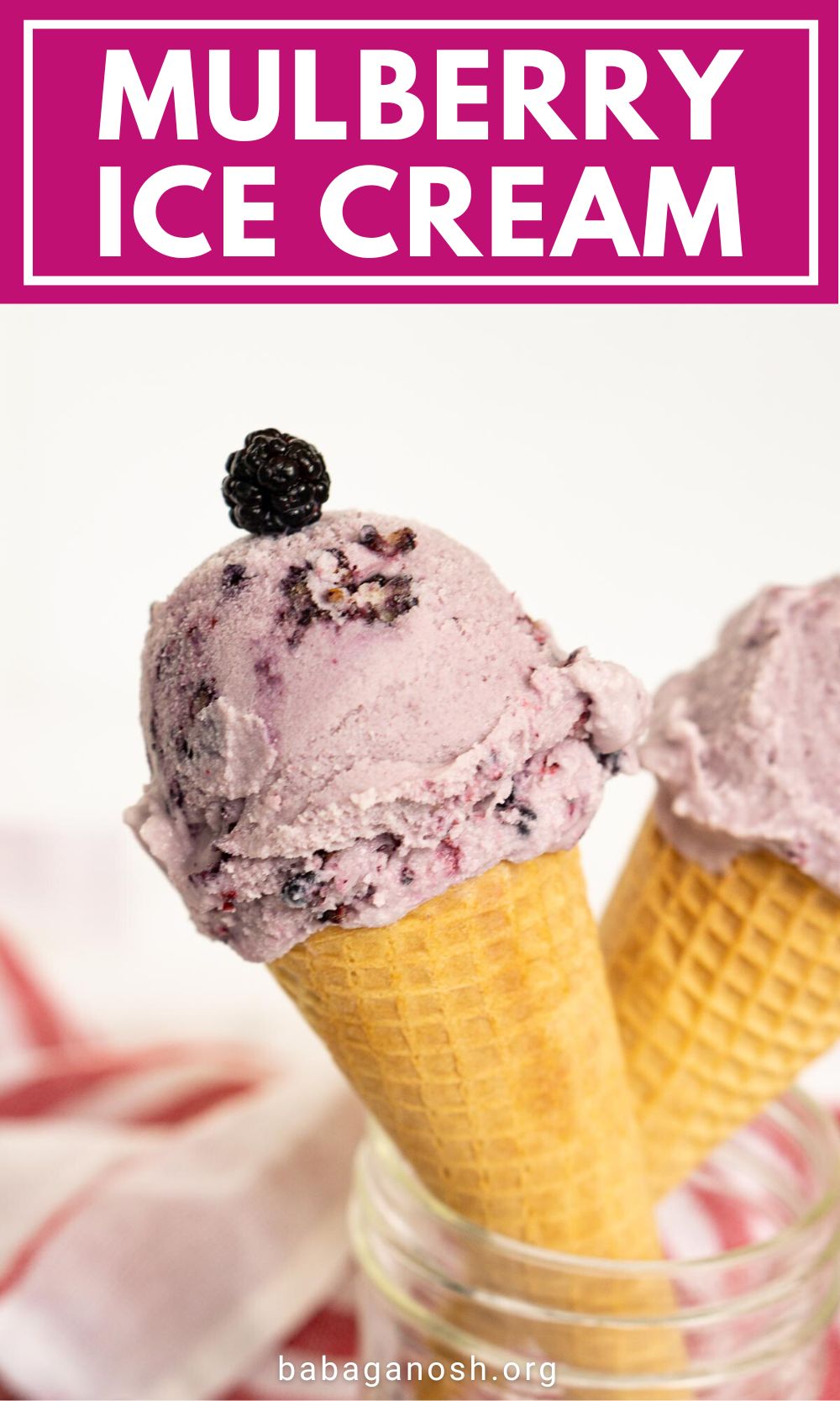 Easy Mulberry Ice Cream | Babaganosh