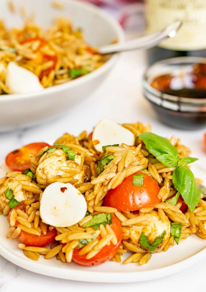 Orzo Caprese Salad | Babaganosh