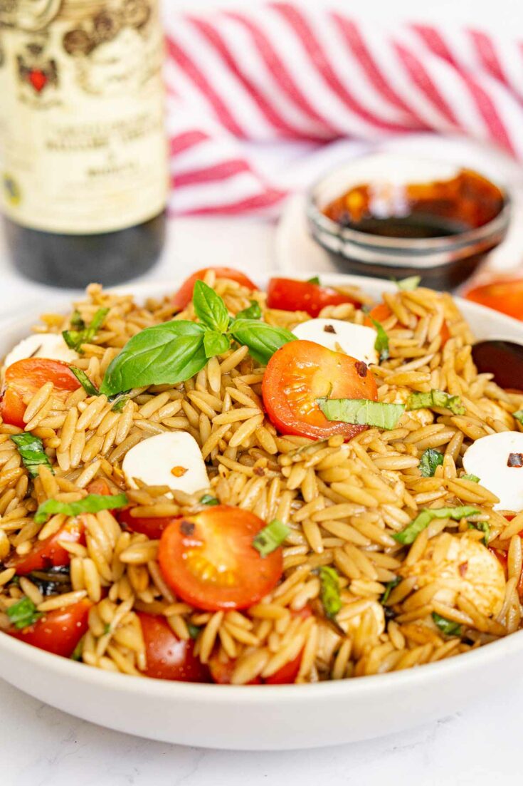 Orzo Caprese Salad | Babaganosh