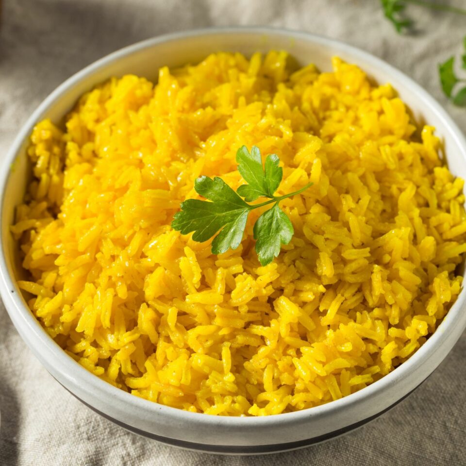 Garlic Turmeric Rice | Babaganosh