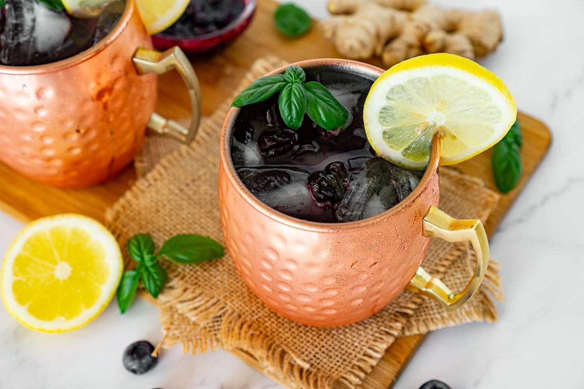 Blueberry Moscow Mules | Babaganosh