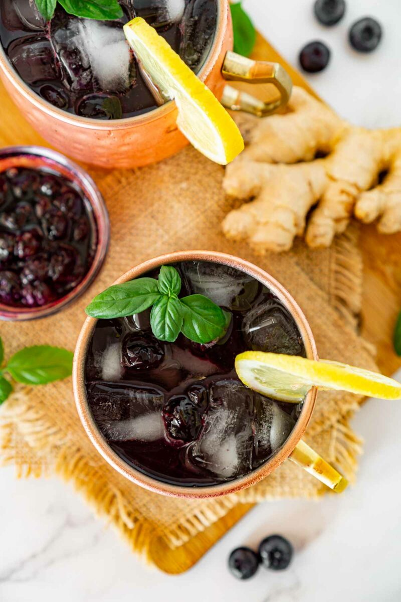 Blueberry Moscow Mules | Babaganosh