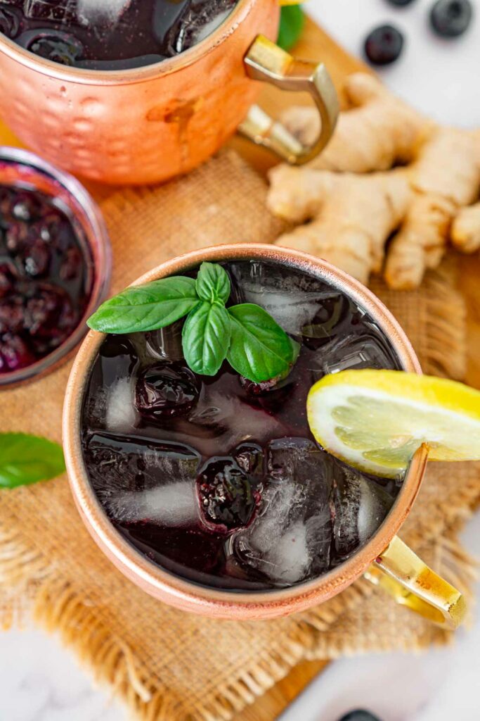 Blueberry Moscow Mules | Babaganosh