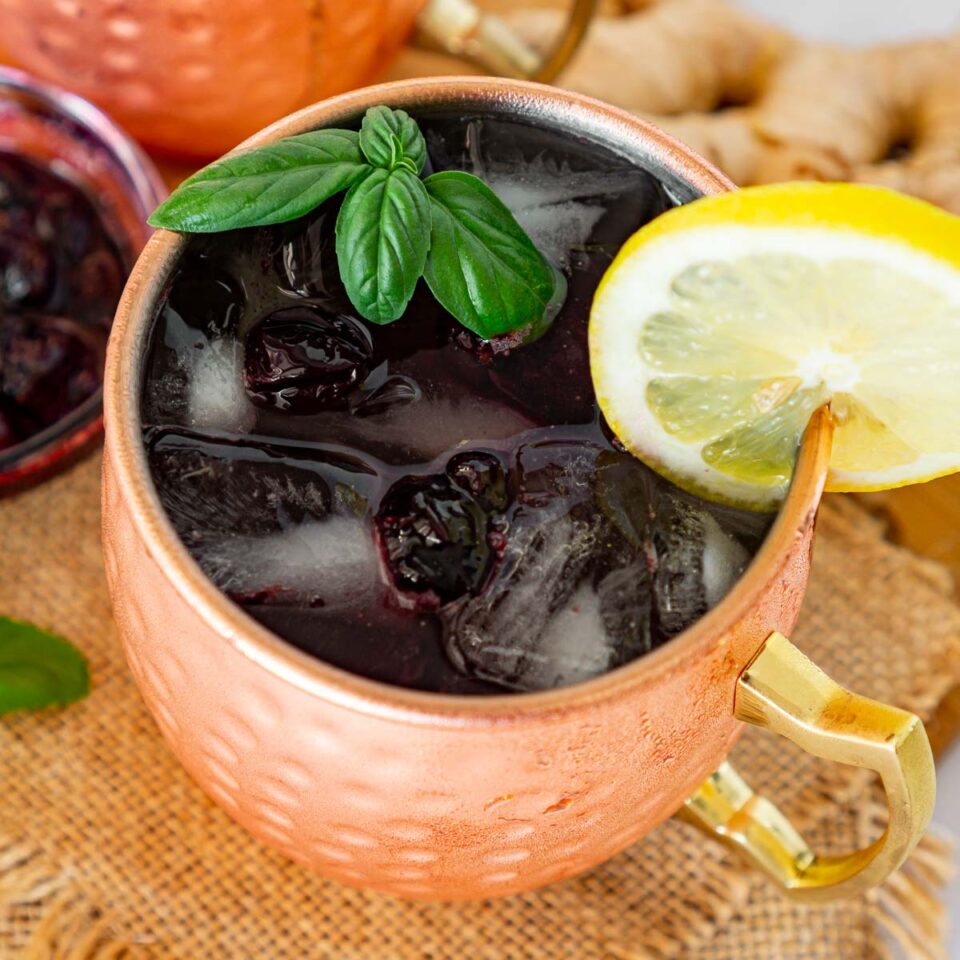 Blueberry Moscow Mules | Babaganosh