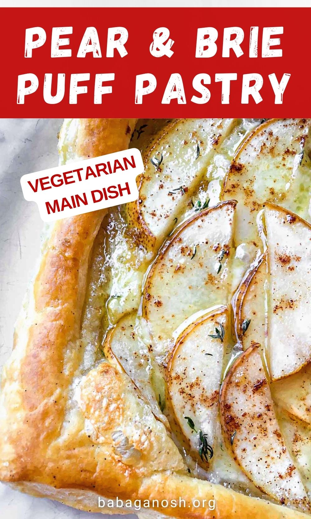 Brie and Pear Puff Pastry Appetizer | Babaganosh