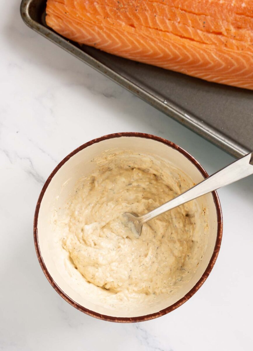 Mayo Baked Salmon | Babaganosh