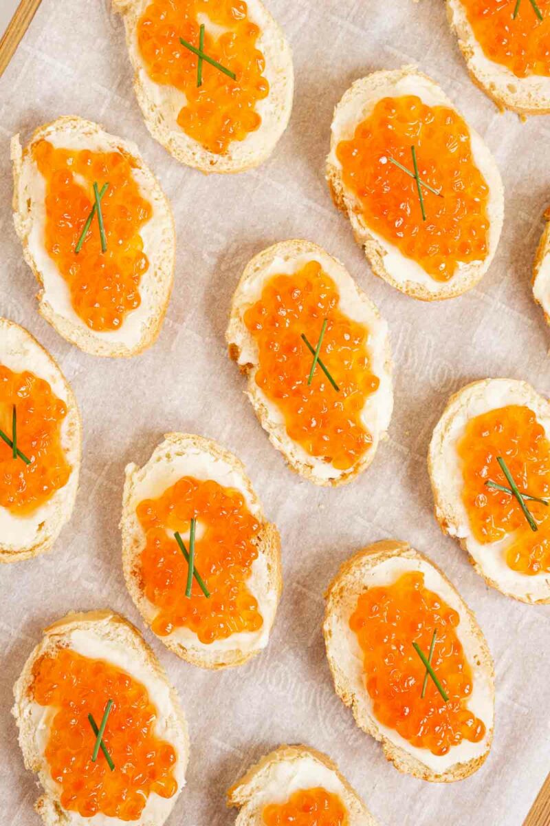 Red Caviar Toasts | Babaganosh