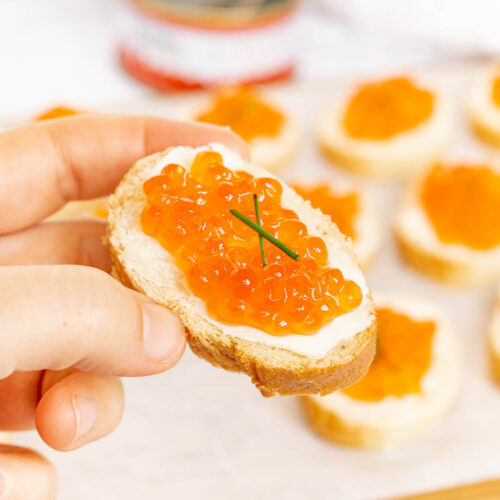 Red Caviar Toasts | Babaganosh