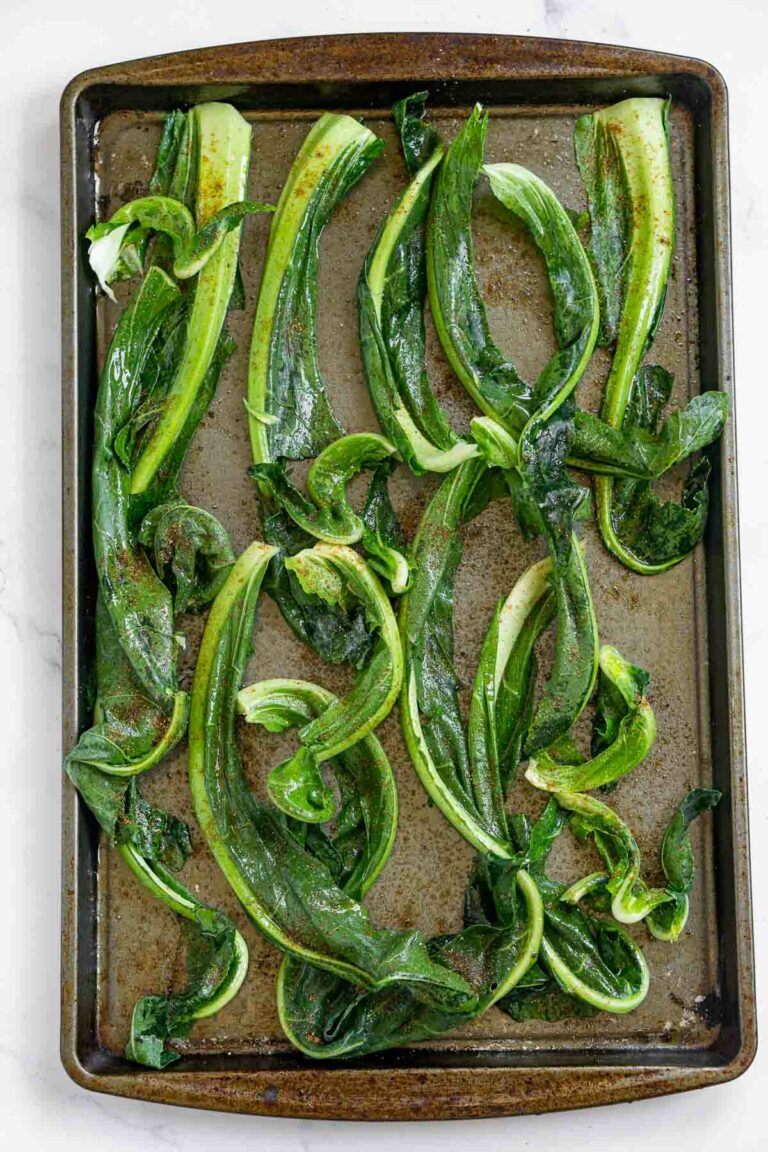 Crispy Roasted Cauliflower Leaves | Babaganosh