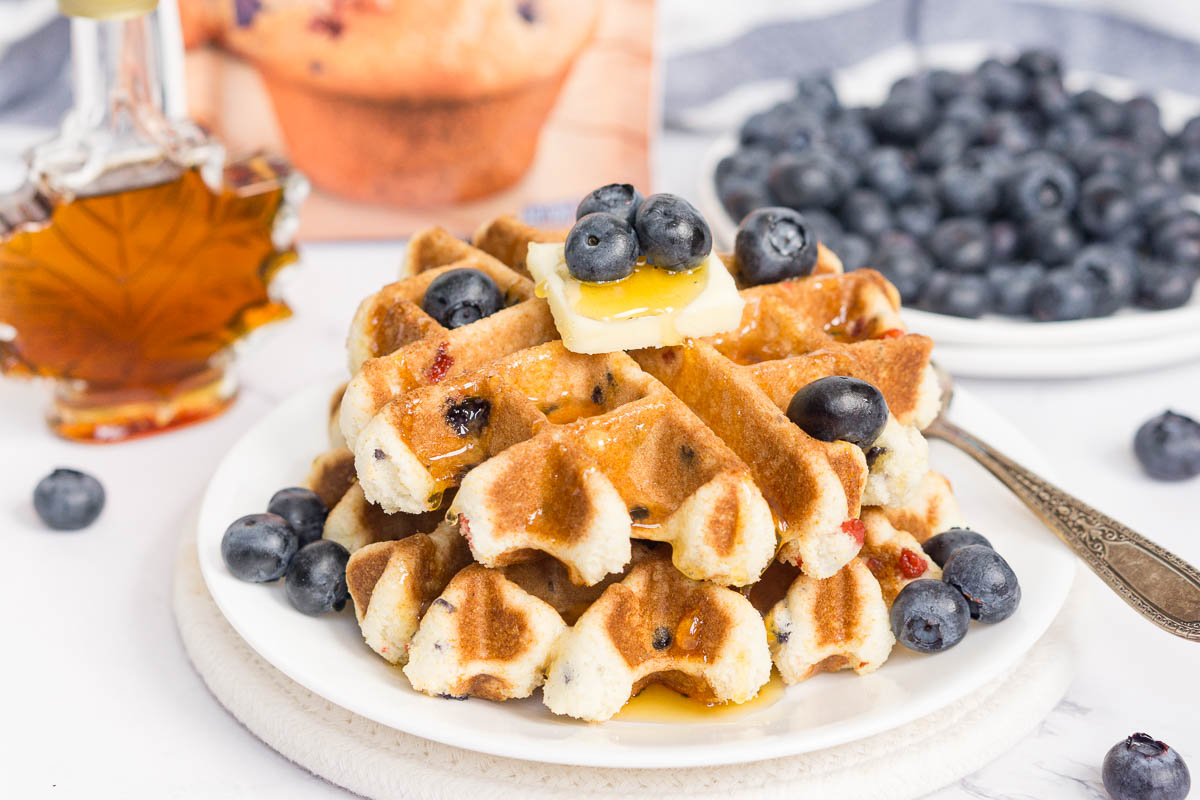 Muffin Mix Waffles (Easiest Waffles Ever!) | Babaganosh
