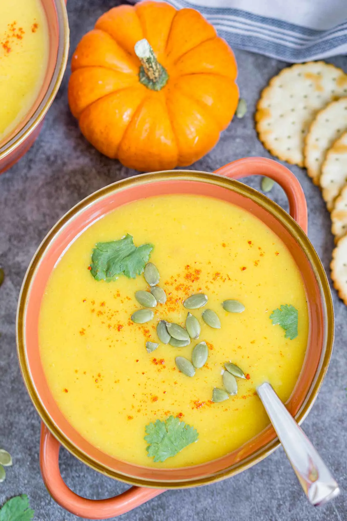 Pumpkin Potato Soup with Sourdough Croutons | Babaganosh