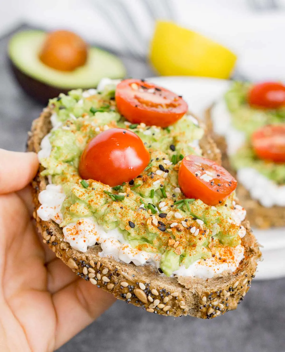 Cottage Cheese Avocado Toast | Babaganosh