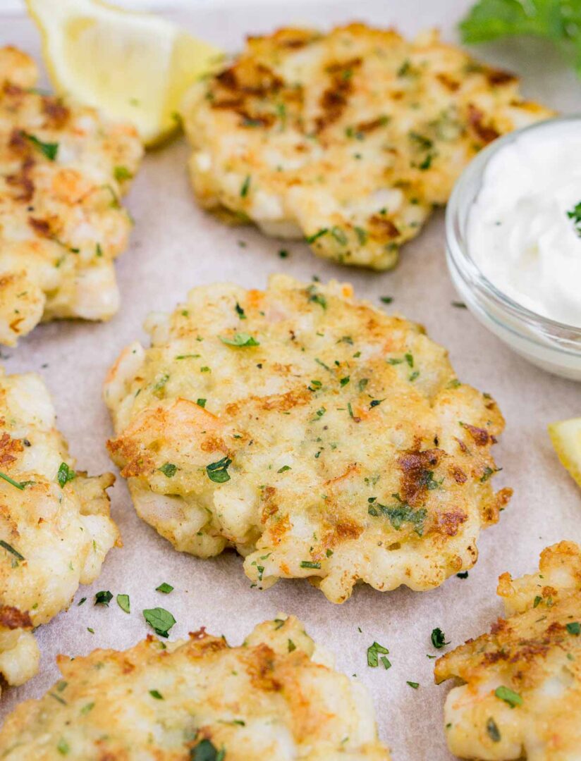 Easy Shrimp Fritters | Babaganosh