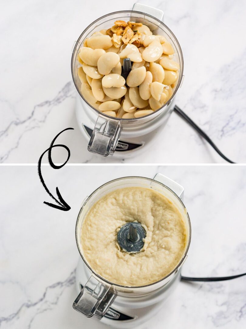 Garlic Chive Mashed Butter Beans | Babaganosh