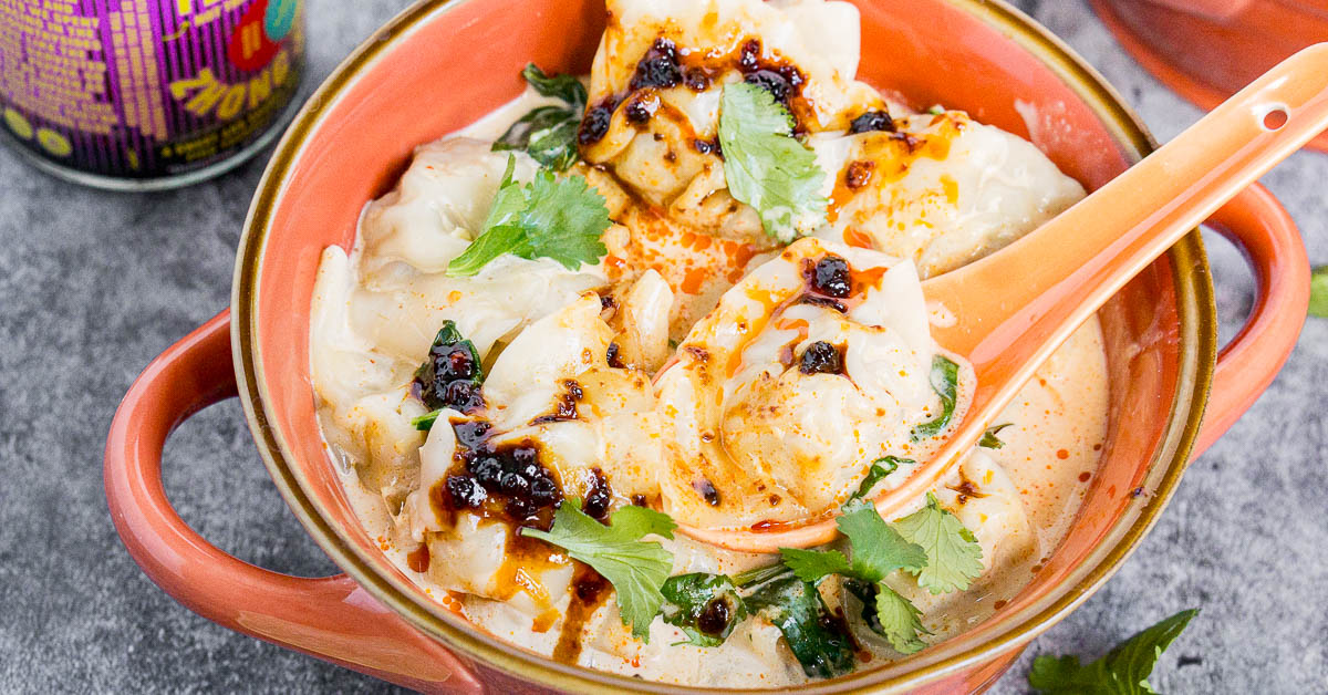 Easy Coconut Curry Wonton Soup | Babaganosh